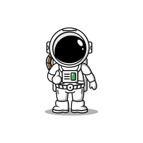 Dibujo Vectorial De Astronauta Vector Premium