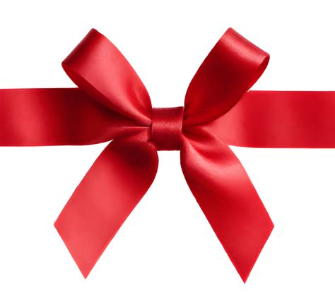 Close Up Of Red Ribbon Bow 21877507 PNG