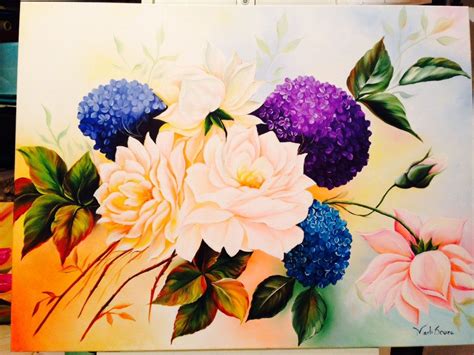 Pintura Em Tela Quadro Rosas Hort Ncias Flor Frete Gr Tis R