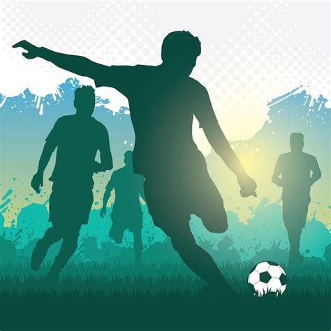 Fußball Silhouetten Vektor Illustration Premium Vektor