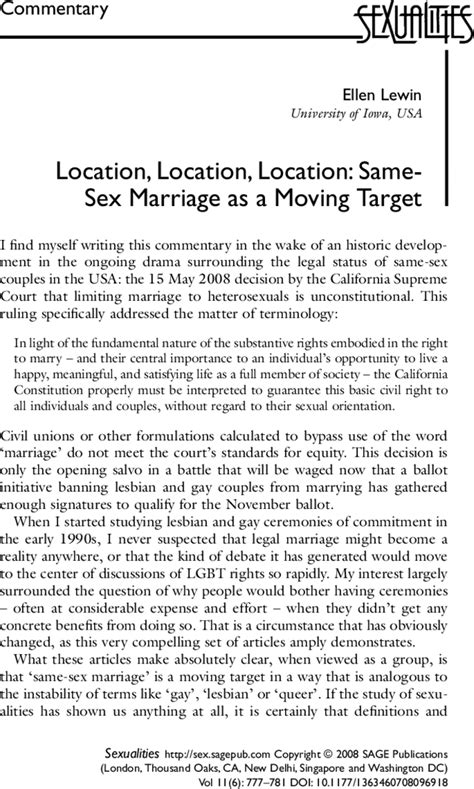 location location location same sex marriage as a moving target ellen lewin 2008