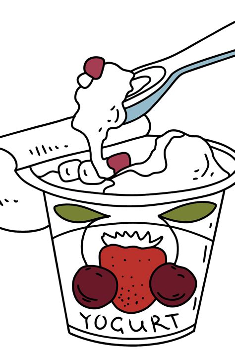 Desenho Para Colorir De Iogurte Para Imprimir E Online