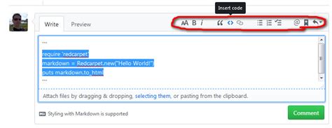 formatting comments in github pull requests stack overflow
