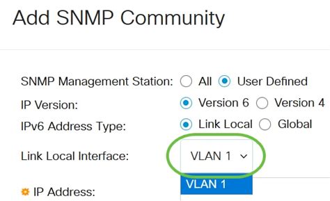 Configure Simple Network Management Protocol SNMP Communities On A