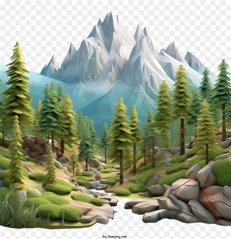 Floresta De Montanha Paisagem Montanha png transparente grátis