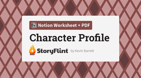 Character Profile Notion Worksheet Storyflint