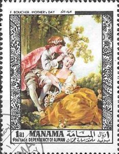 Stamp Spring By F Boucher Manama Old Masters Paintings Mi Aj Mn