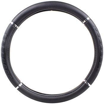 Capa De Volante Sport Preto Massageador Anel Cromado Nkar Universal