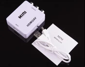 Fzqweg 1080p Mini Hdmi To Vga To Rca Av Composite Adapter конвертор с 3