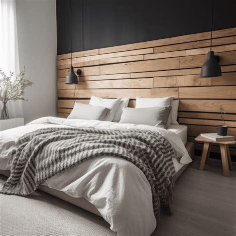 Tête de lit en tasseaux de bois 9 idées déco DIY à copier