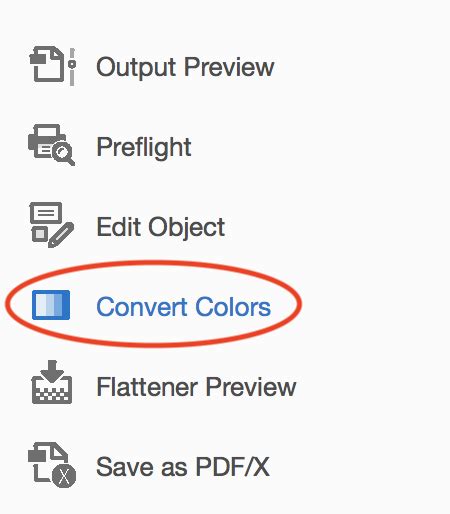 convert rgb and or spot colors in acrobat cummings printing