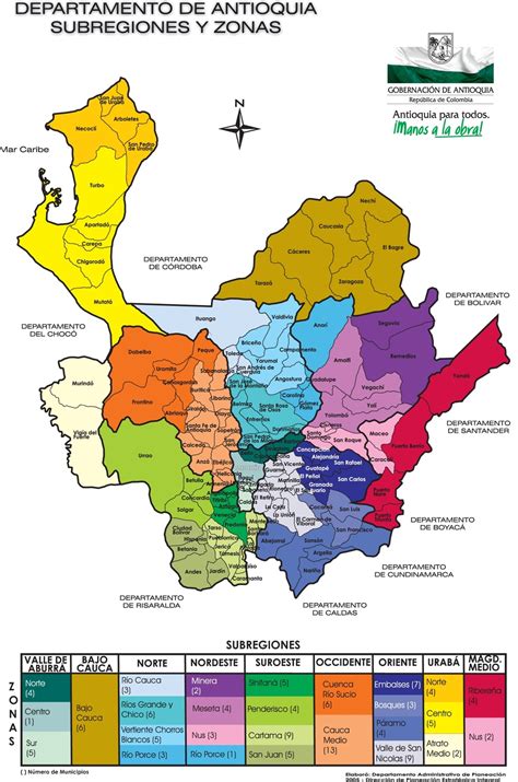 Subregiones y zonas de Antioquia Tamaño completo Gifex