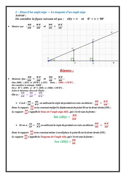 SOLUTION Lecon Calcul Trigonom Trique 2020 2021 1 Studypool