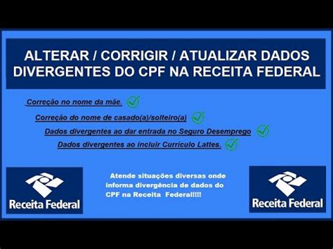 Como Corrigir Alterar Ou Atualizar Dados Do Cpf Na Receita Federal