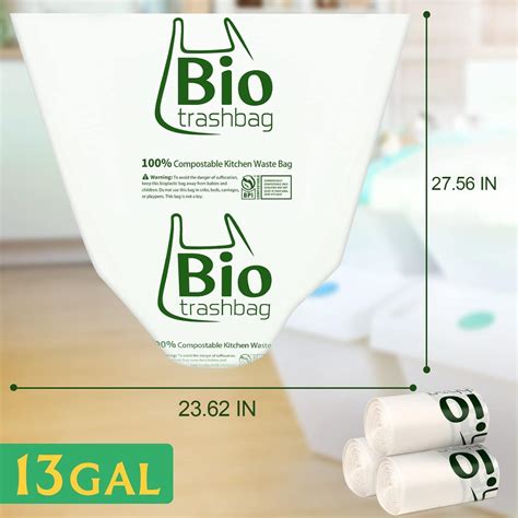 Bolsas De Basura Compostables Blancas Biodegradables Bolsas De Basura