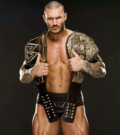Randy Orton With Belts Randy Orton Sexy World Heavyweight Championship