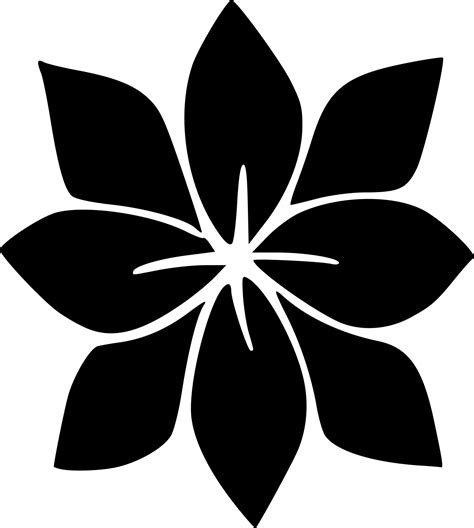Black And White Of Flower Shape 18969254 Vector Art At Vecteezy