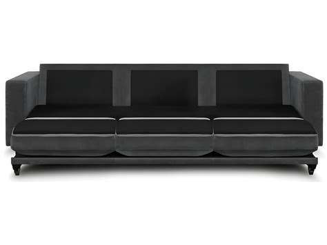 Canapé 3 places convertibles en velours gris Collection Viktor