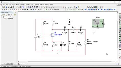 Rc Phase Shift Oscillator Sine Wave Generator Simulation Youtube