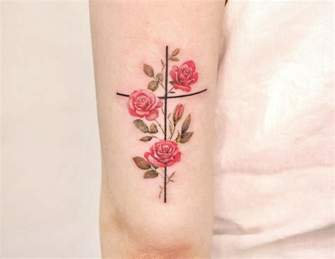 Discover More Than 56 Cross With Flowers Tattoo Meaning Latest In
