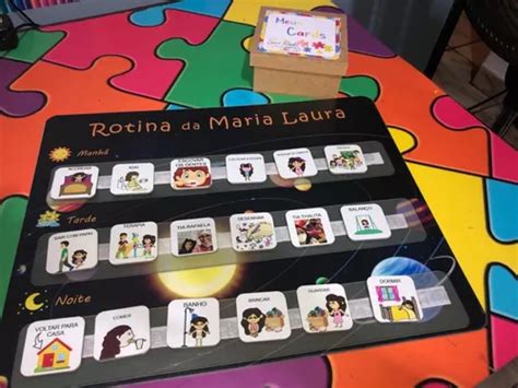 Autismo Quadro De Rotina Diária 25 Cards R 230 em Santos São