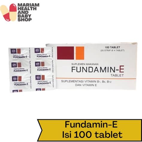 Jual Fundamin E Isi 100 Tablet Shopee Indonesia