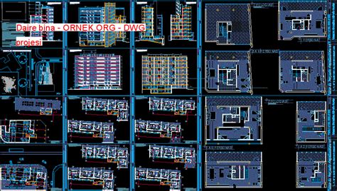 Daire Bina Dwg Projesi Autocad Projeler