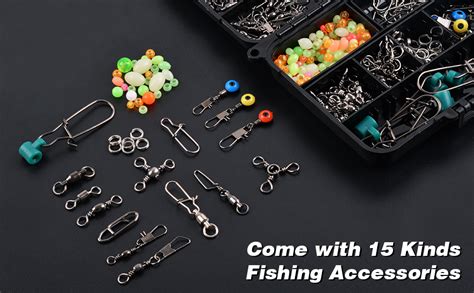 Amazon OROOTL Fishing Swivels Tackle Box 205pcs Fishing Swivel
