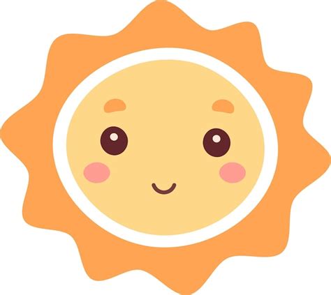 Personaje De Dibujos Animados Sol Vector Premium