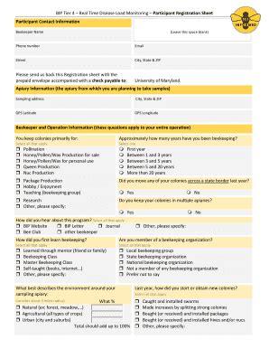 Fillable Online Beeinformed 2014T4RegistrationSheet BIP Formpdf Fax