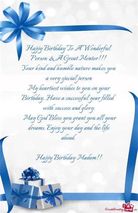 Happy Birthday Madam Free Cards