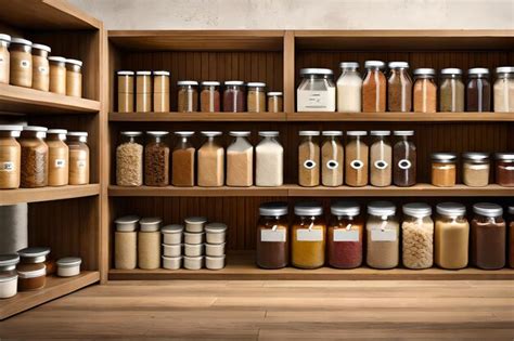 Organização de alimentos secos armazena alimentos saudáveis em potes