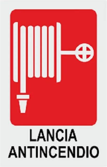 CARTELLO SEGNALETICO LANCIA ANTINCENDIO Segnaletica Segnale EUR 1