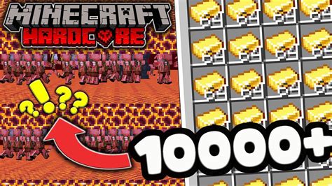 I Built The Largest Gold Farm In Minecraft Hardcore Youtube