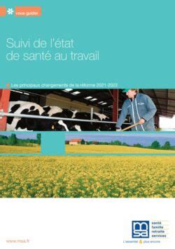 MSA Santé Sécurité en Agriculture Suivi de l état de santé au travail