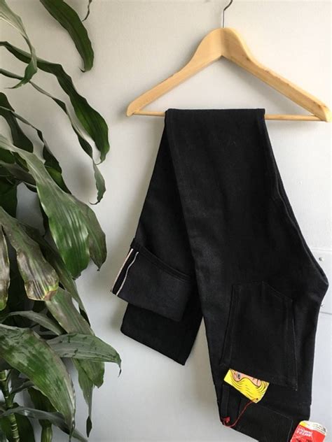 Naked Famous Weird Guy Solid Black Selvedge Denim Grailed