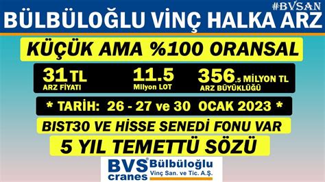 BVSAN BÜLBÜLOĞLU VİNÇ HALK ARZ TEMETTÜCÜÜ YouTube