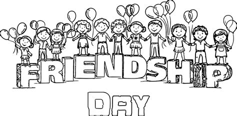 Dia De La Amistad Para Colorear Imprimir E Dibujar ColoringOnly