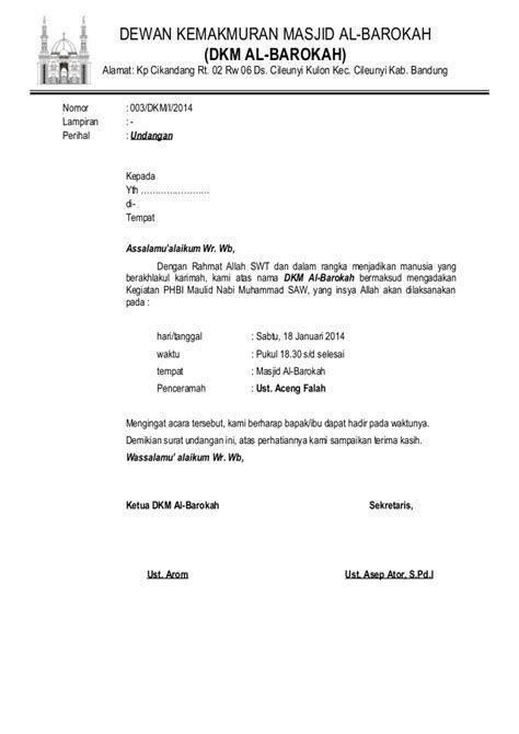 Contoh Surat Undangan Remaja Masjid Koleksi Gambar