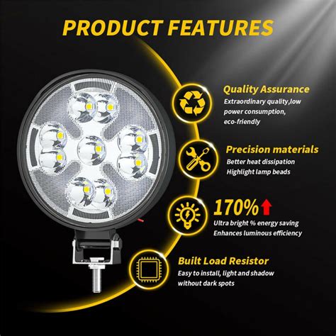Cheap 2pcs Car Led Work Light Bar Mini Round 63w Dual Color Waterproof
