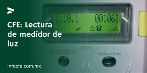 CFE Lectura De Medidor De Luz Infocfe Mx