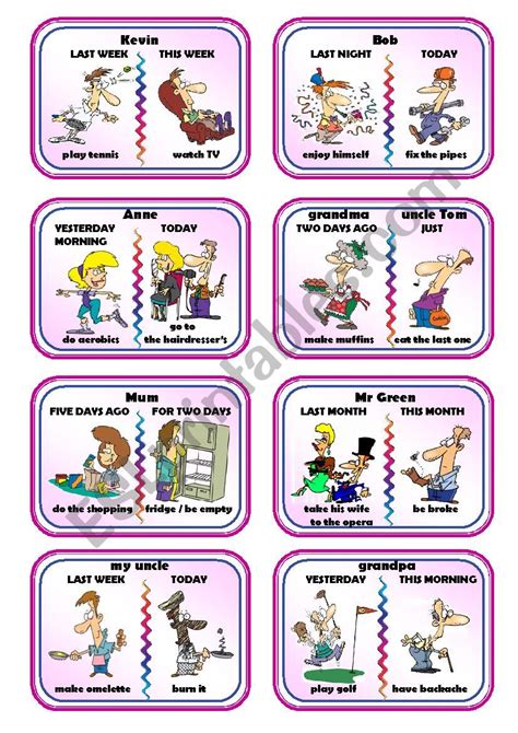 SPEAKING PRACTICE 2 Past Simple Vs Present Perfect ESL Worksheet By