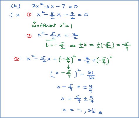 2 3 2 solving quadratic equations completing the square spm additional mathematics