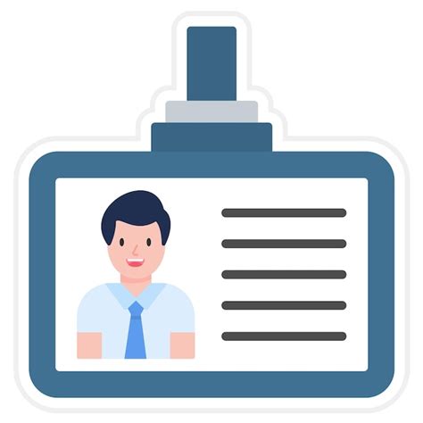 Imagen vectorial del icono de la tarjeta de identificación puede