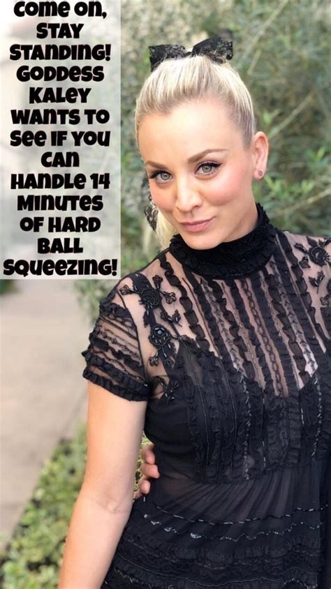 Image Tagged With Kaley Cuoco Ballbusting Caption Ballbusting