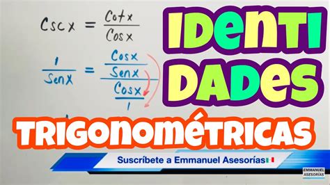 Identidades TRIGONOMÉTRICAS Identidades Recíprocas paso a paso YouTube
