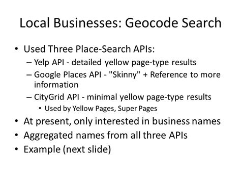 Business Identification Local Neighborhood Alexander Darino Ppt