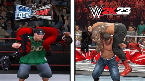 WWE Smackdown Vs RAW Vs WWE 2K23 Epic Finishers Comparison YouTube