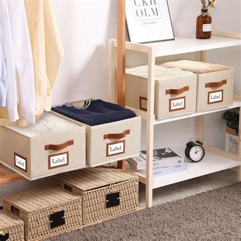 Outbros Lot De Bo Te De Rangement En Tissu X X Cm Panier
