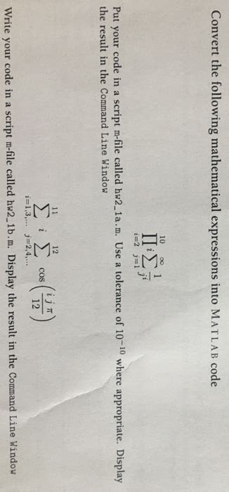 solved convert the following mathematical expressions into